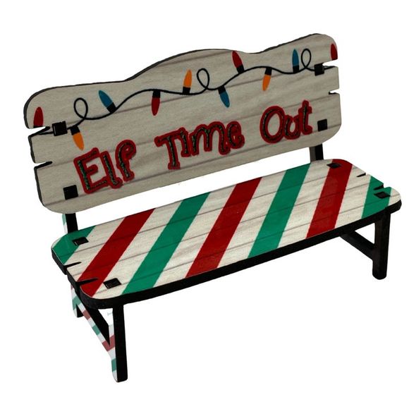 Mary B Decorative Art | Holiday | Naughty Elf Time Out Bench Christmas ...